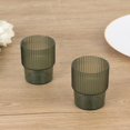 BalsaCircle 12 Hunter Green 7 oz Stackable Ribbed Reusable Plastic cups ...