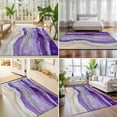Abstract Purple Area Rugs 5x7ft Gradient Beach Ocean Wave Oil Painting ...