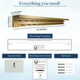 Medal Awards Rack Trophy Shelf and Award Display Rack (36" Walnut ...