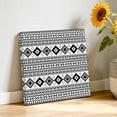 Black Lozenge Canvas Wall Art for Living Room, Coastal Geometric ...