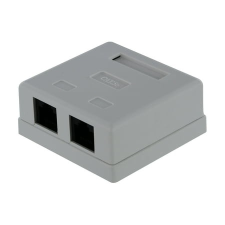 NavePoint CAT5e Ethernet Surface Mount Box 2-Port - Walmart.com