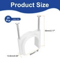 Uxcell 25pcs Cable Clips 30mm Half Clamp J-Hook with Nail Circular ...