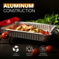 Alpine Cuisine Aluminum Foil Roaster Pan 100 Pieces, 17 x 12.5 x 3 Inch ...