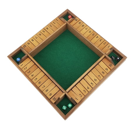 Shut The Box Board Game, 4 Player Shut The Box Game Educational Pub ...