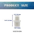 BDKWID-10PCS 1/2" to 3/4" PVC Pipe Fittings Nipple G1/2 X G3/4 Male to ...
