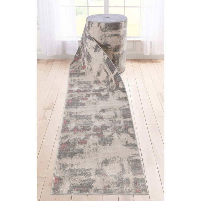 Well Woven Custom Size Runner - Choose Your Length - Caila Grey & Blush ...