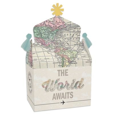 Big Dot of Happiness World Awaits - Treat Box Party Favors - Travel ...