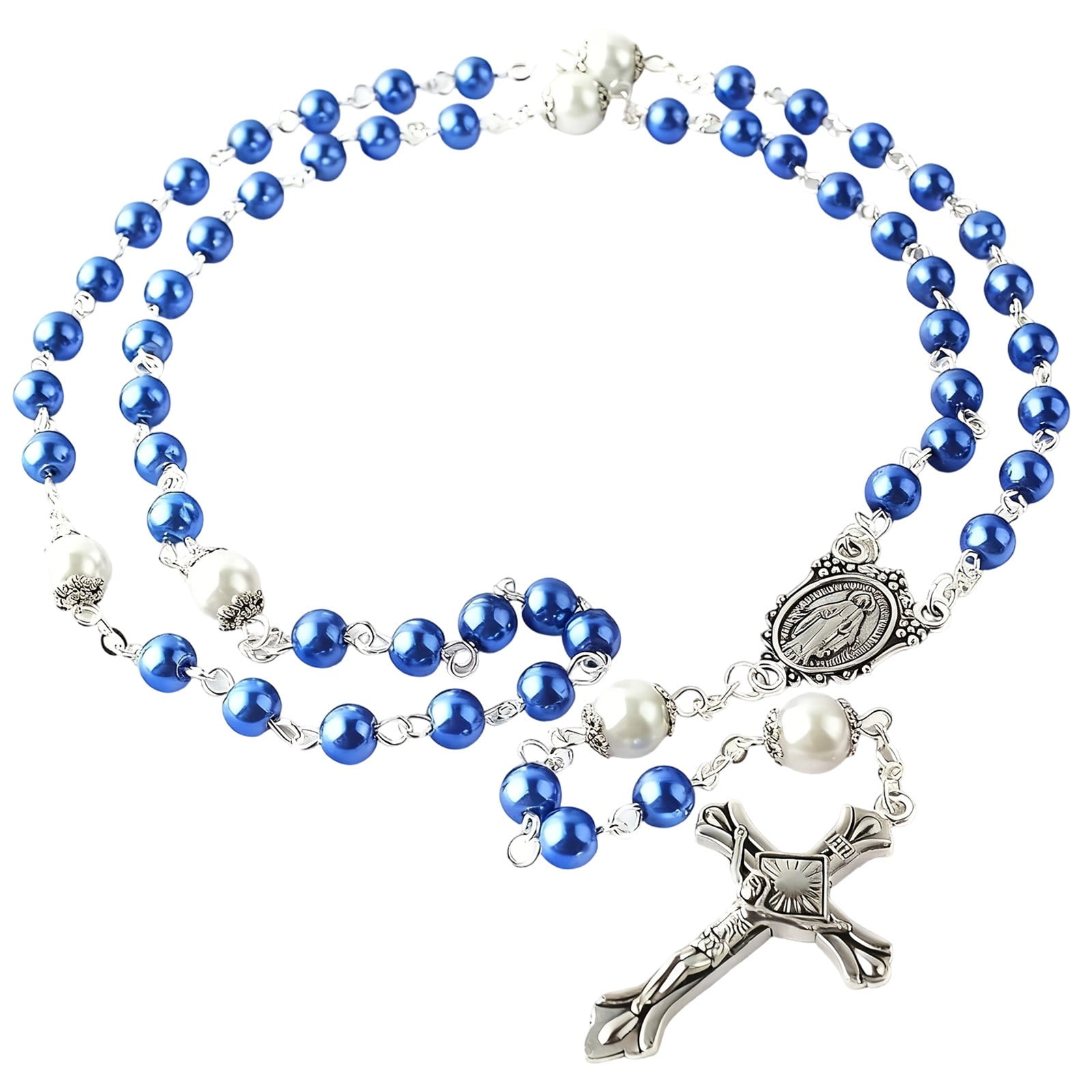 Click here for Chanana Catholic Beads Rosary Necklace With Jesus... prices