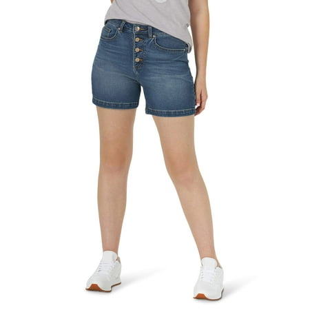 Lee Women's Legendary Regular Fit High Rise Button Fly Short, Horizon ...