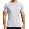 Antinious Men Solid Round Neck Short Sleeve Breathable Workout Running ...