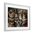 Stupell Industries Vintage Dress Kittens Gray Framed Print Under Glass ...