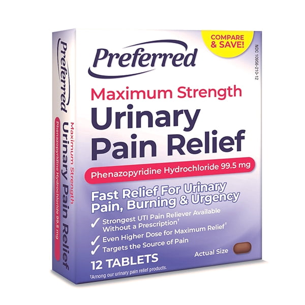 Urinary Pain Relief (generic AZO) Maximum Strength Phenazopyridine 99 ...