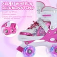 TOMSHOO Adjustable Kids Roller Skates, Light-Up Wheels, for Boys, Girls ...