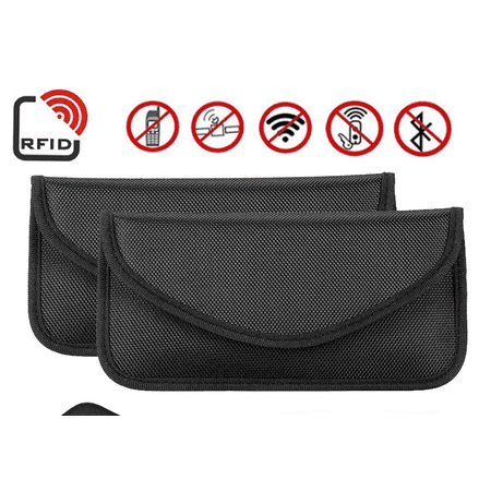 TESNN 2X RFID Signal Bag - Free Faraday RFID Anti-Theft Bag for Car Key ...