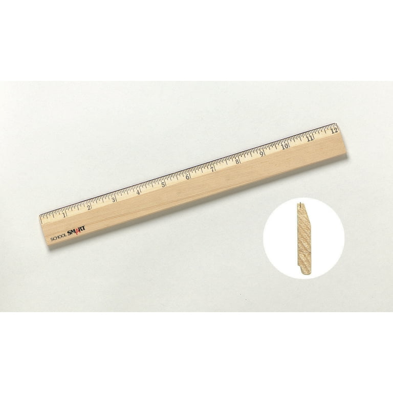 Wooden Ruler With Metal Edge