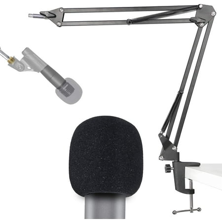 SM58 Mic Stand with Windscreen - Microphone Boom Arm Stand with Foam ...