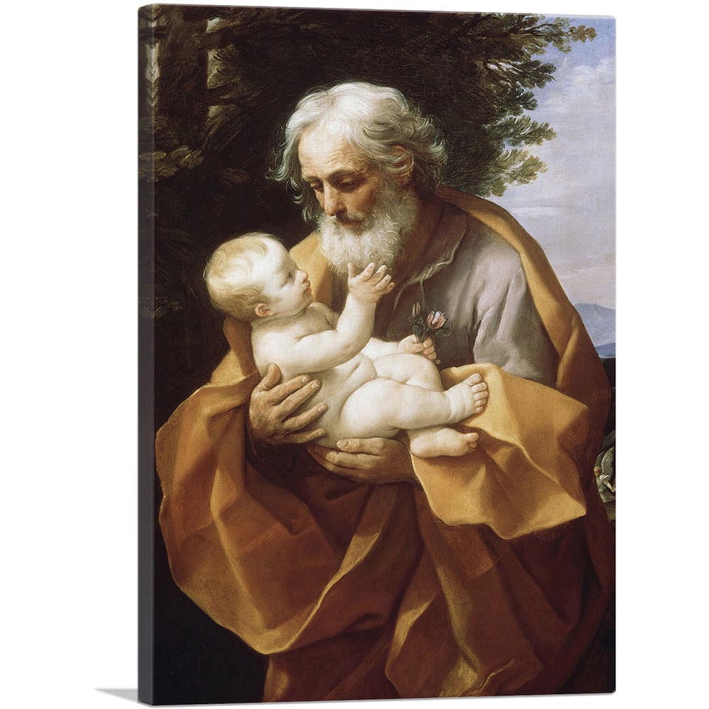ARTCANVAS St. Joseph With The Jesus Child Canvas Art Print by Guido ...