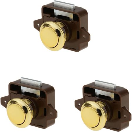 HUSERYT 3 Pack Push Button Drawer Latches for Cabinet/RV/Boat Cabinet ...