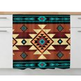 Cabinet Curtains 10"W x 11"L, Turquoise Red Sink Skirt for Bathroom ...
