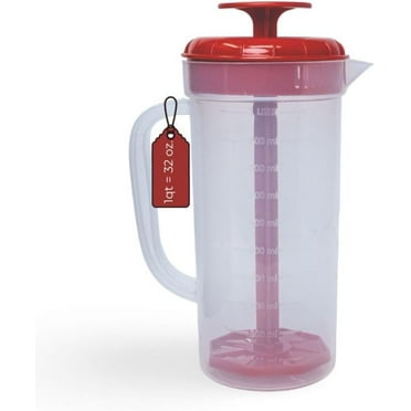 The Original MixStir Plastic Mixing Pitcher with Lid and Plunger, Set ...