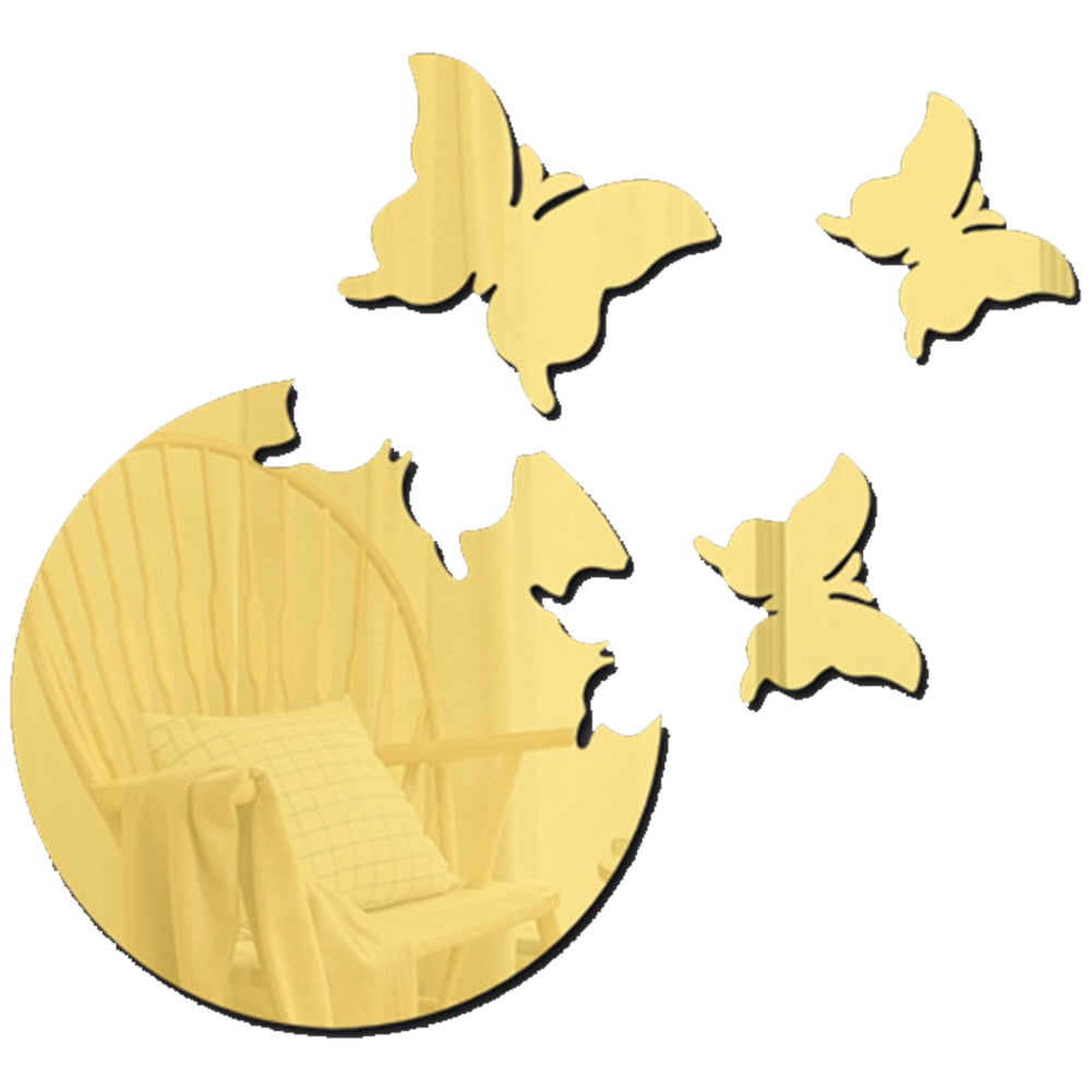 DIY Butterfly Mirror Wall Stickers Acrylic Mirror Wall Sticker Decal ...
