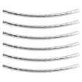 200pcs Curved Noodle Tube Spacer Beads, Long Sleek Twist, Silver - DIY ...