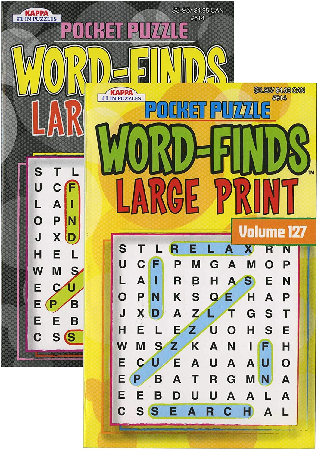Brain Busters KAPPA Pocket Puzzle Word Finds Large Print Book | Puzzles ...