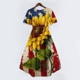 2026 Summer Dresses for Women 4th of July American Flag Short Sleeve ...