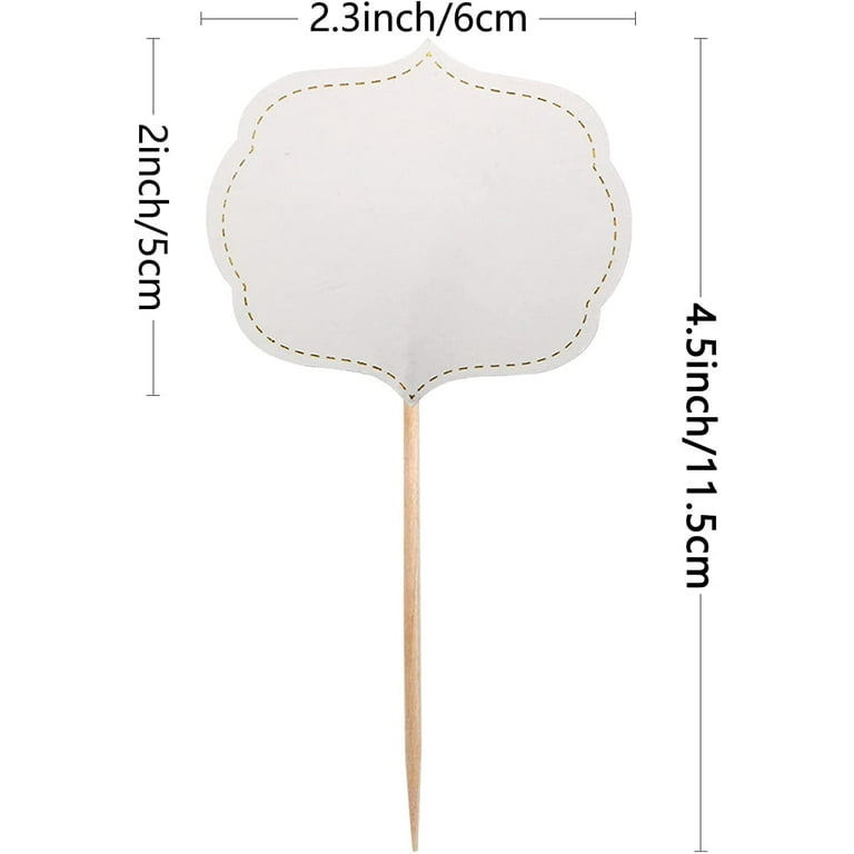 Toothpick Signs Wedding SUSNUAN100PCS Blank Toothpick Flags Cupcake