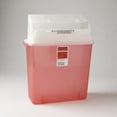 Medline Sharps Disposal Container, 3 Gallon, Red, Translucent Lid ...