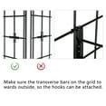 bonnlo 6'x2' Triangle Wire Grid Panel, Black Steel Display Rack with ...