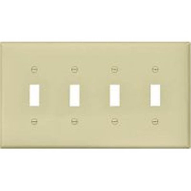 Cooper Wiring Ivry 4Gang Thermoplastic Plate PJ4V - Walmart.com