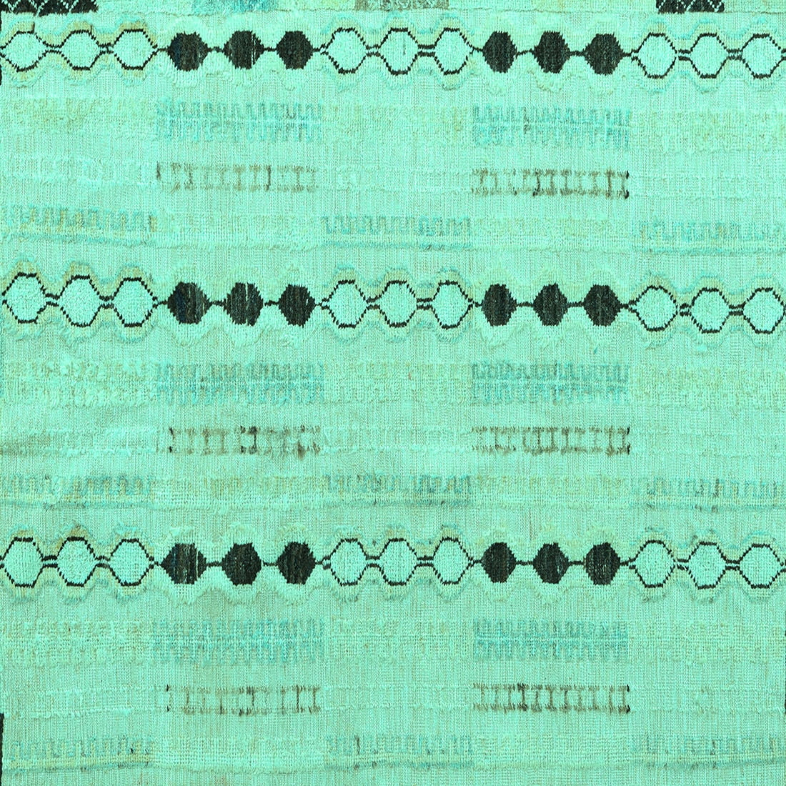 Ahgly Company Indoor Square Solid Turquoise Blue Modern Area Rugs, 7 ...