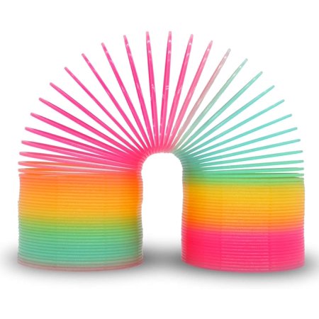 Magic Spring Coil Slinkier Toy,Plastic Rainbow Coil Toy,Party Favor ...