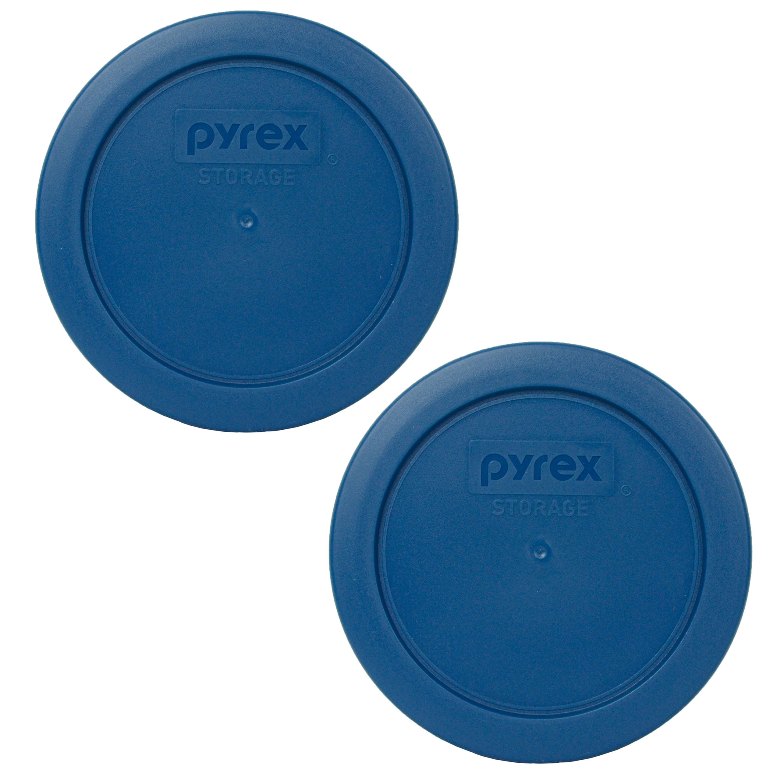 Pyrex 7201-PC Blue Spruce Round Plastic Storage Lid Cover (2-Pack ...
