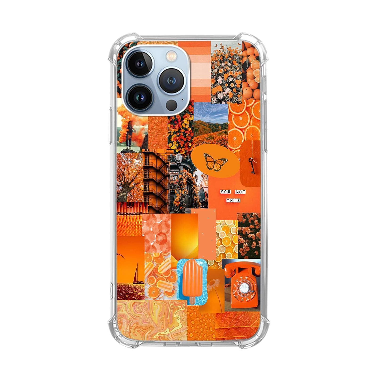 Orange Aesthetic Case for iPhone 13 Pro Max,Aesthetic Art Design TPU ...