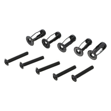 10Pcs Furniture Carbon Steel Nickel-Plated Post Sleeve Nut Reversed ...