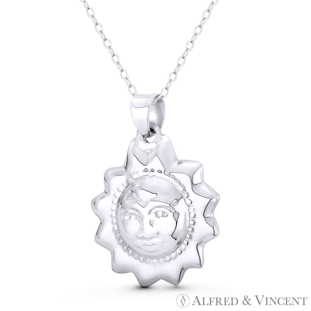 Sun Face Incan / Mayan Tribal Jewelry Astrological Charm 29x21mm (1.1x0 ...