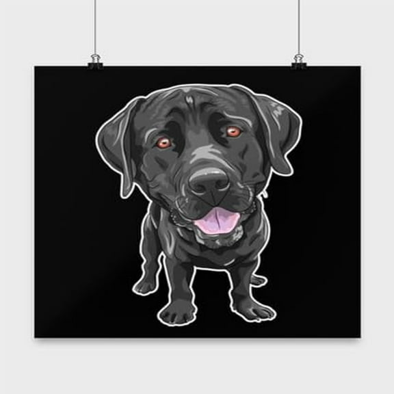 Dopaprint UNFRAMED PAPER POSTER Black Labrador Art Print Autumn Dog ...