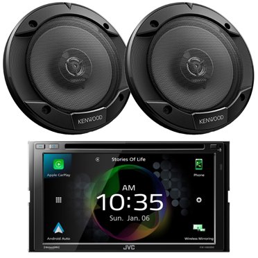 JVC Mobile KW-V140BT 6.2" Double-DIN In-Dash DVD Receiver & CS-J620 ...