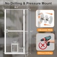 61" Extra Tall Cat Gate for Doorway, Adjustable Wide 34.3"-36.7" and ...