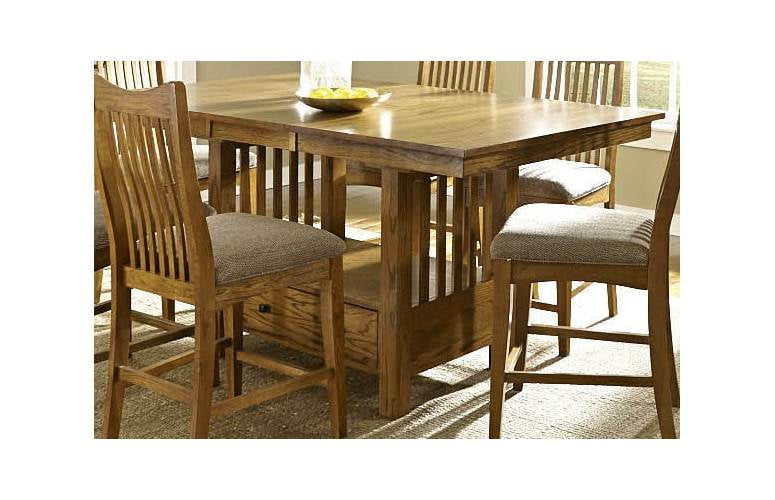 Rectangular Gathering Height Table Top in Rustic Oak Finish - Walmart.com