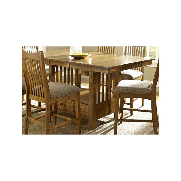 Rectangular Gathering Height Table Top in Rustic Oak Finish - Walmart ...