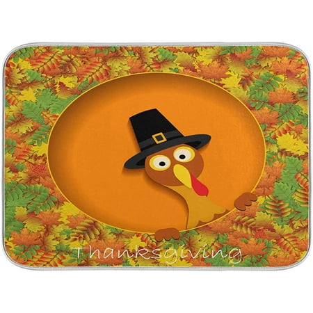 Happy Thanksgiving Turkey Dish Drying Mats for Kitchen Counter ...