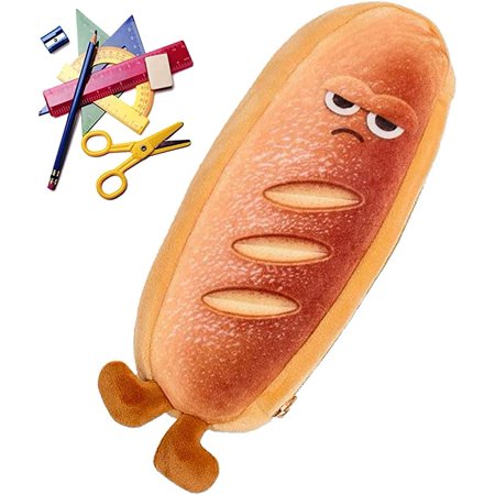 SHENMO Emotional Bread Pencil Case (Fierce Face), Funny Bread Pencil ...