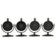 DecMode 12" Black Metal Clock with Swing Stand, Set of 4 - Walmart.com