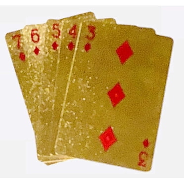 Luxurious Gold Foil Plated Deck of Playing Cards - 1 Pack of 52 Cards ...