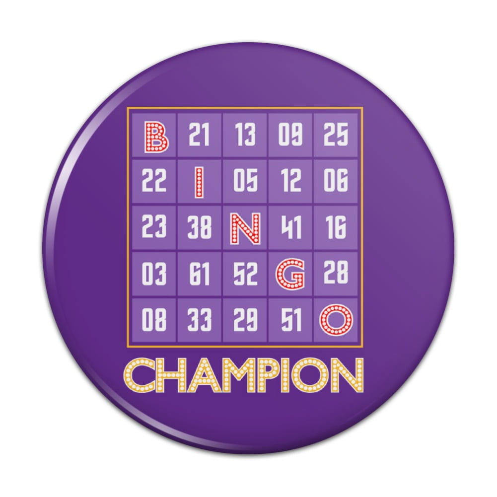 Bingo Champion Pinback Button Pin - Walmart.com