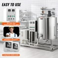 KFFKFF 150L Commercial Milk Pasteurization Machine Automatic Pasteurizer Ice Cream Juice Beer ...