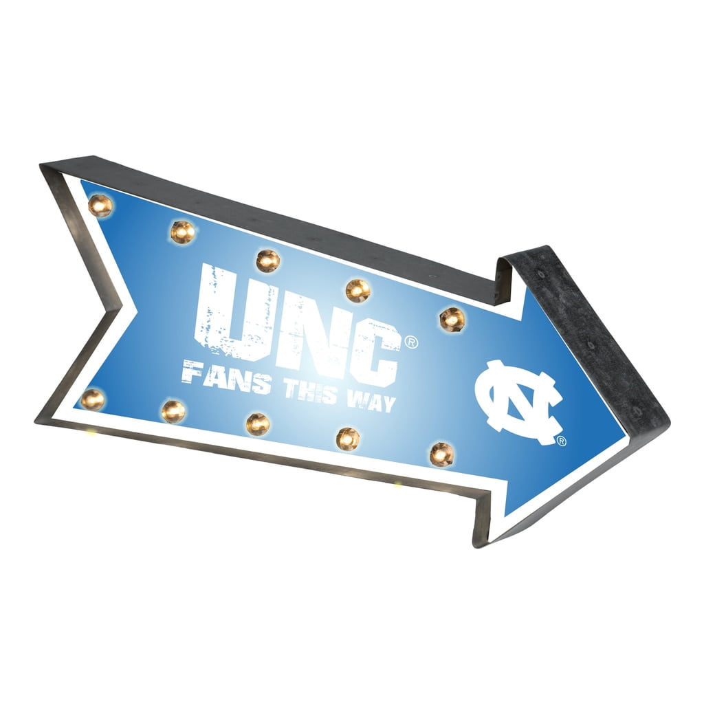 North Carolina Tar Heels Sign Marquee Style Light Up Arrow Design ...
